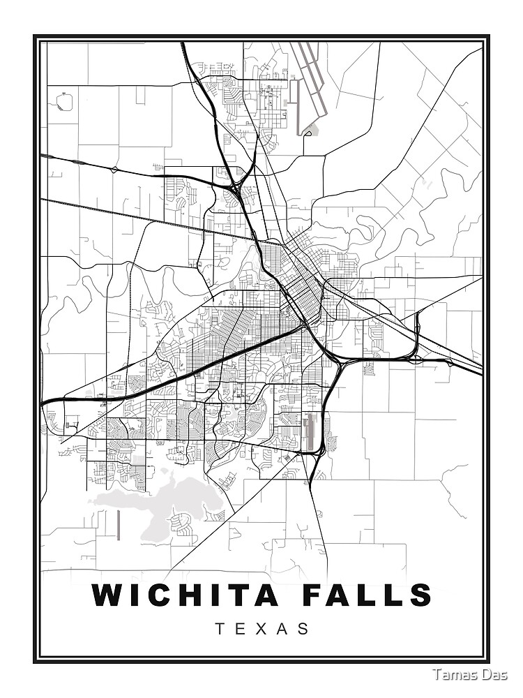 "Wichita Falls Map" Poster for Sale by Tamas Das | Redbubble