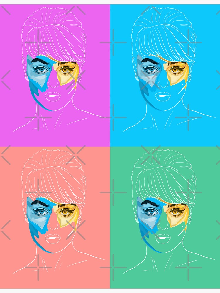 "Stefania masks of color " Sticker for Sale by GEAimages | Redbubble