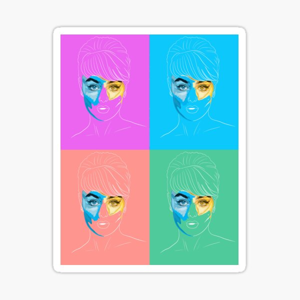"Stefania masks of color " Sticker for Sale by GEAimages | Redbubble
