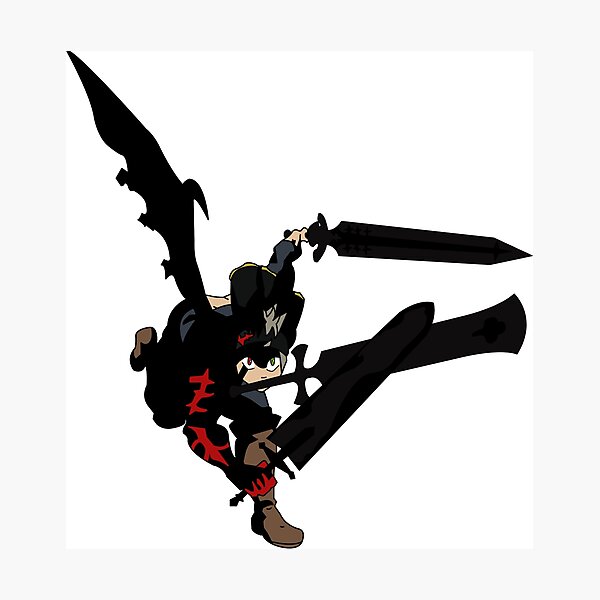 "Black Clover Asta Three Sword Style Zoro Style" Photographic Print for ...