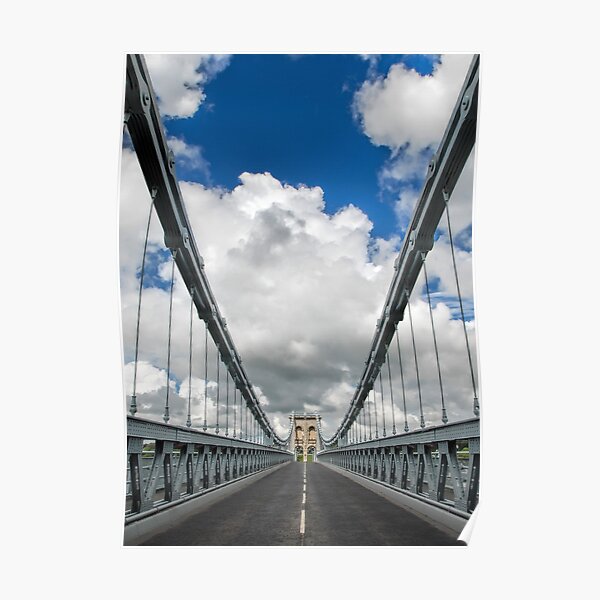 "Menai Strait Suspension Bridge" Poster by gtjeddah | Redbubble