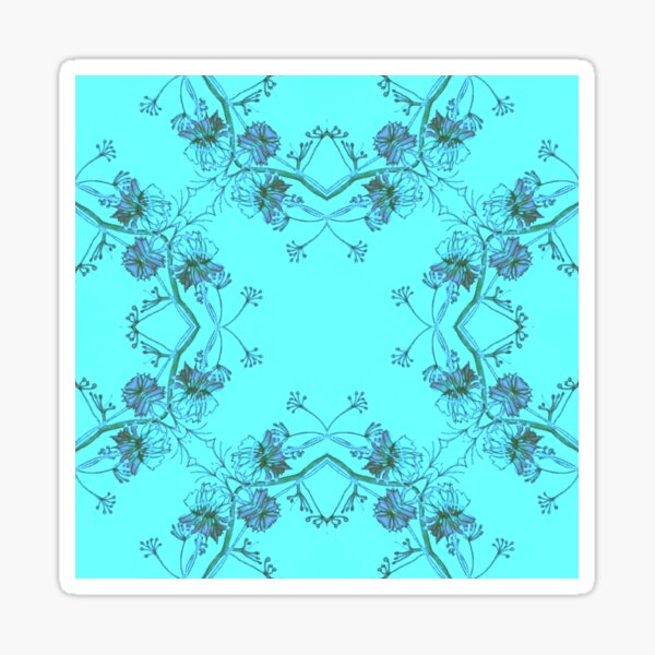 "Wild flowers, Floral Watercolor, tiny flower drawing, Turqoise Blue ...