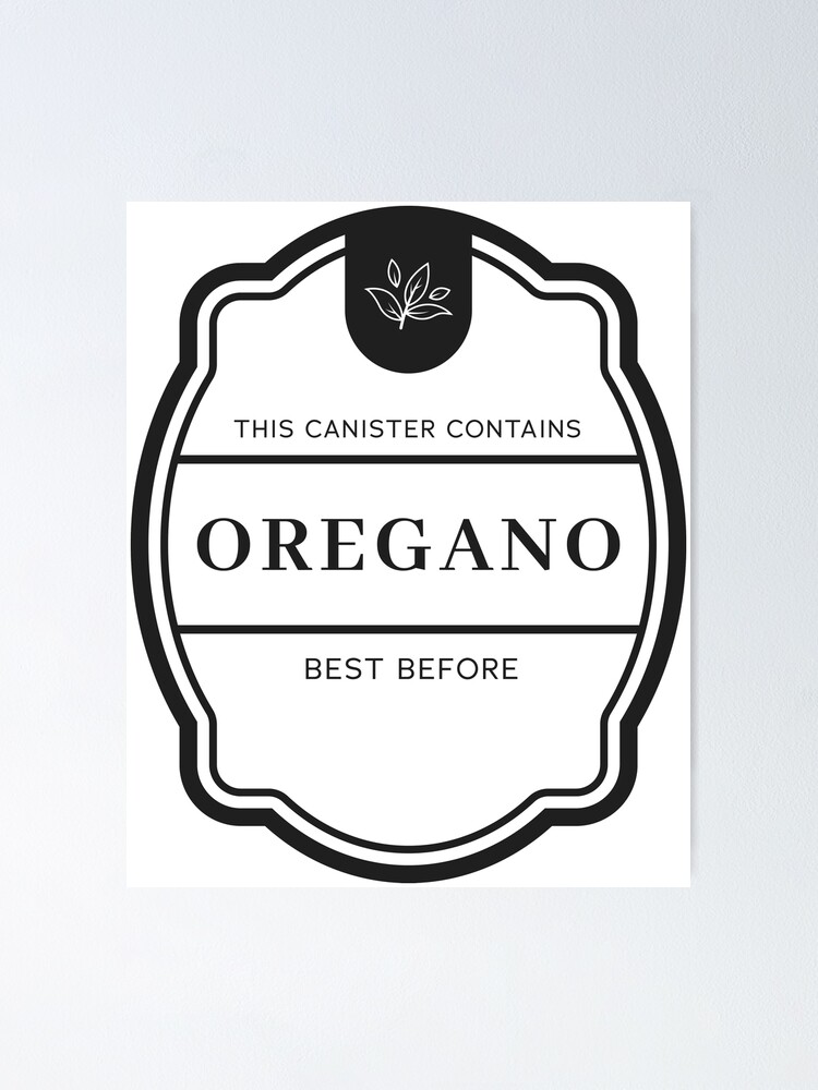 "Oregano label for spice jars" Poster by Astralia | Redbubble