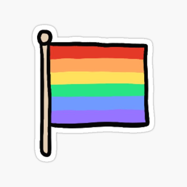 "Tiny Rainbow Flag - Original Hand Drawn Miniature " Sticker for Sale ...