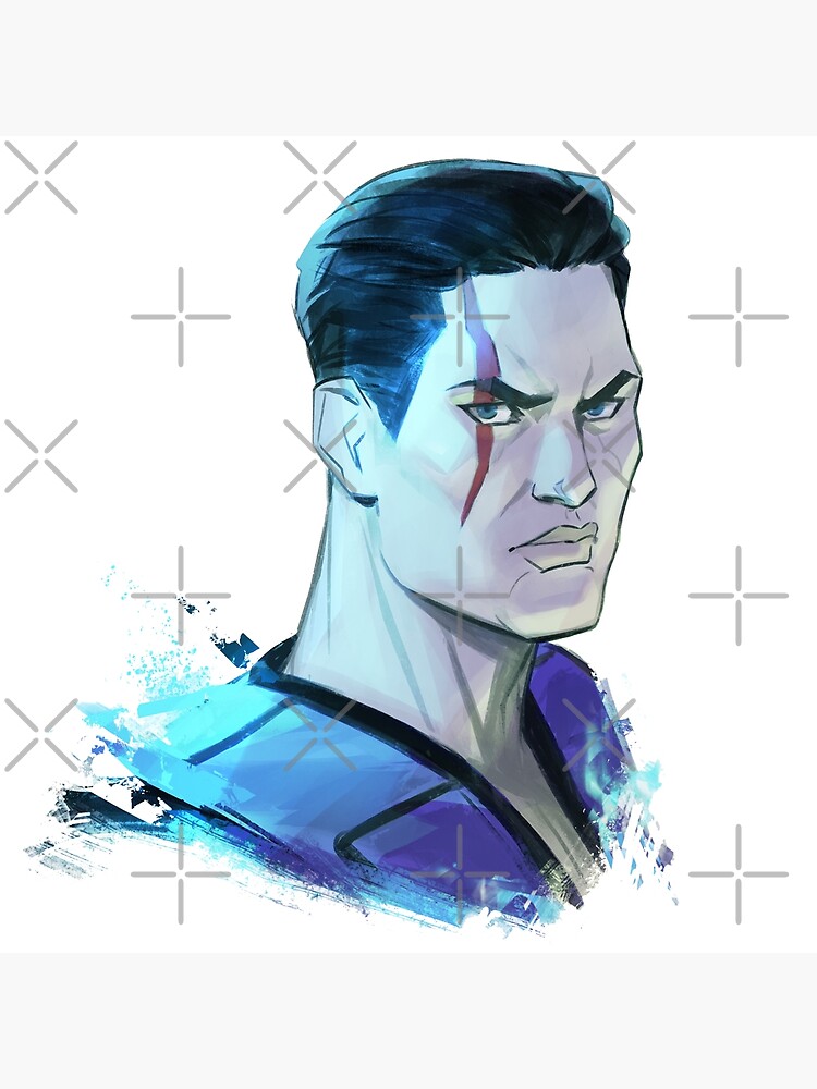 "Sub Zero Unmasked Head Minimal" Poster for Sale by Shinobi23 | Redbubble