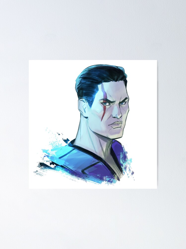 "Sub Zero Unmasked Head Minimal" Poster for Sale by Shinobi23 | Redbubble