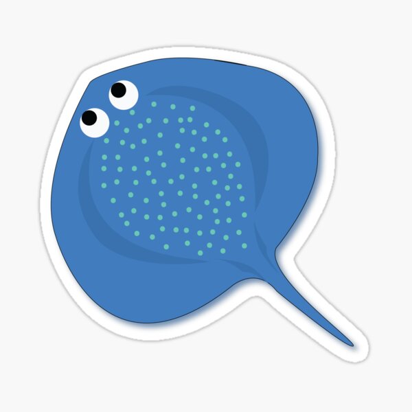 "Cute Kawaii Blue Sting Ray " Sticker for Sale by hockeng | Redbubble