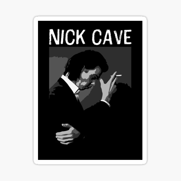 "Tribute to Nick Cave" Sticker for Sale by BlackLineWhite | Redbubble
