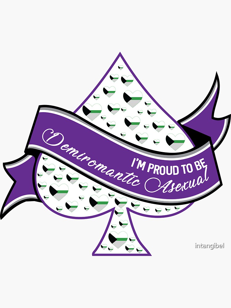 "Proud Demiromantic Asexual" Sticker by intangibel | Redbubble
