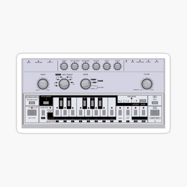 "303 Transister Bassline" Sticker for Sale by AtomicMalibu | Redbubble