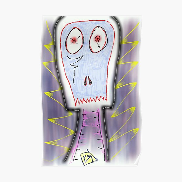 ""Surprised (and Modified) Skull" by Richard F. Yates" Poster by ...