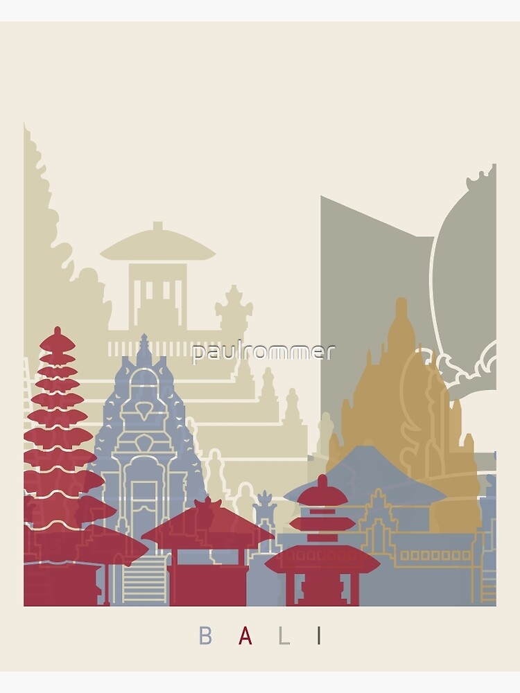 "Bali skyline poster" Poster by paulrommer | Redbubble
