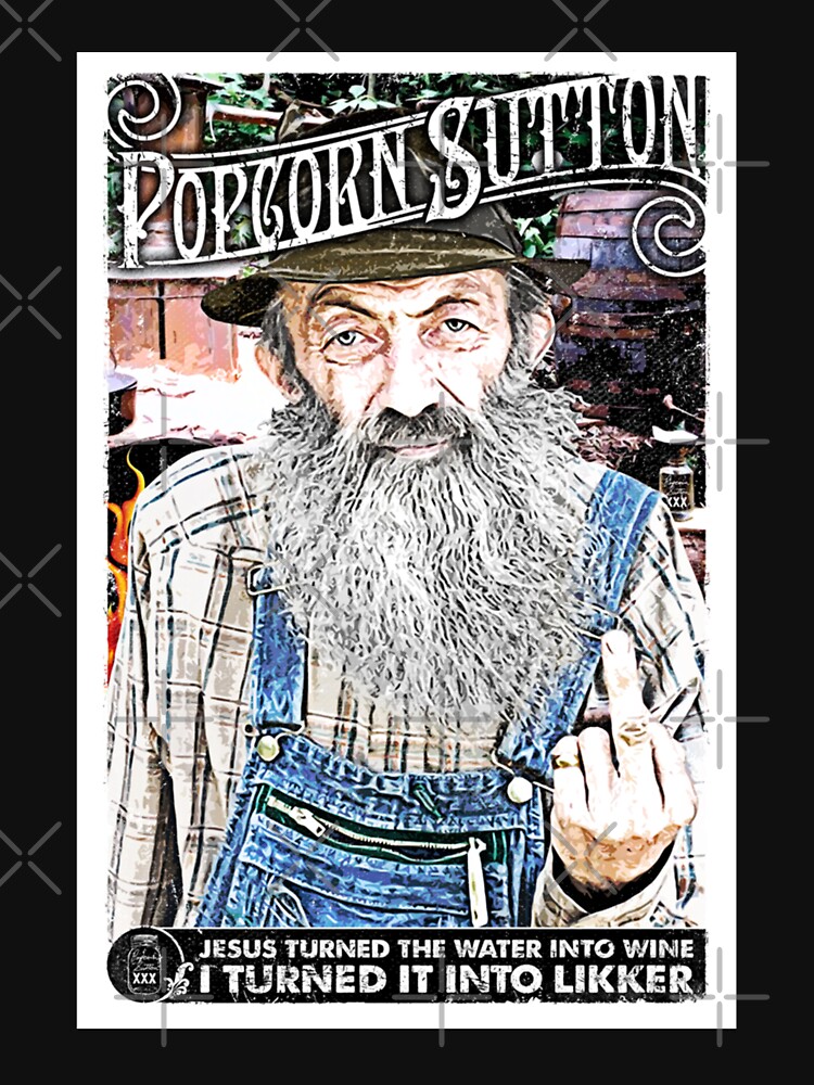 "Moonshine Popcorn Sutton T-Shirts Gift For Fans, For Men and Women ...