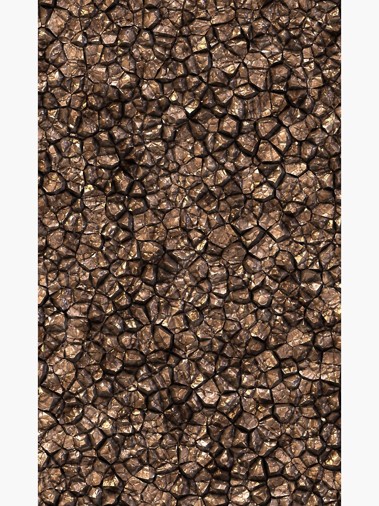 "Gold and Copper Colored Shiny Rock Texture Background" Sticker for ...
