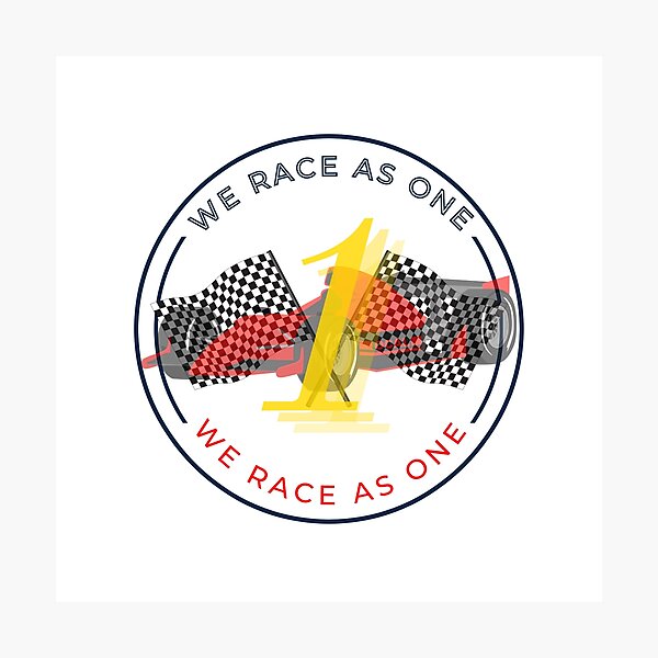 Lámina fotográfica «We Race As One Fórmula Uno F1 carreras tributo al ...