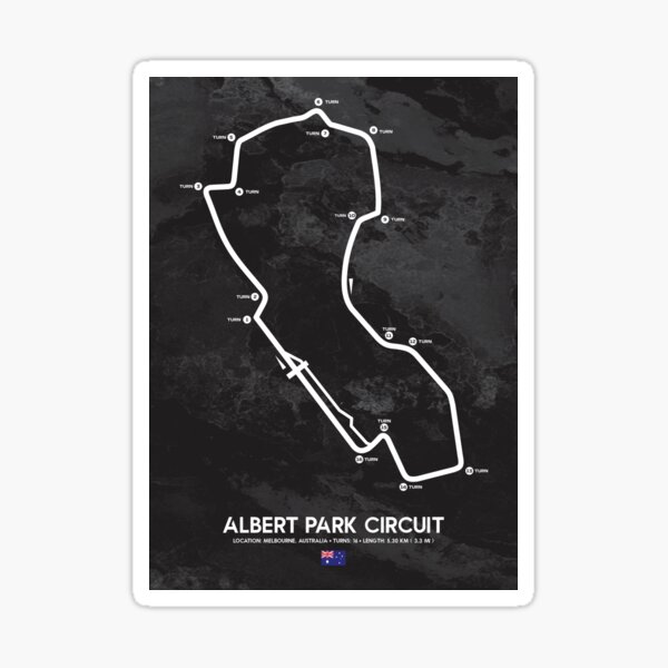 "Albert Park Grand Prix Circuit" Sticker for Sale by Tracksters | Redbubble