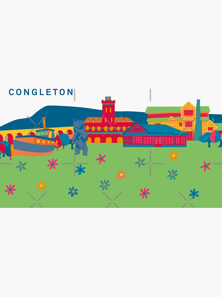 "CONGLETON | ICONIC SPOTS" Sticker by axelle1410 | Redbubble