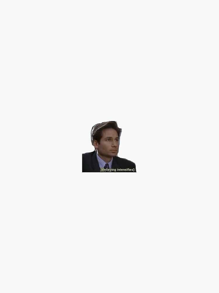 "[Believing Intensifies.]" Sticker for Sale by fantrashalert | Redbubble