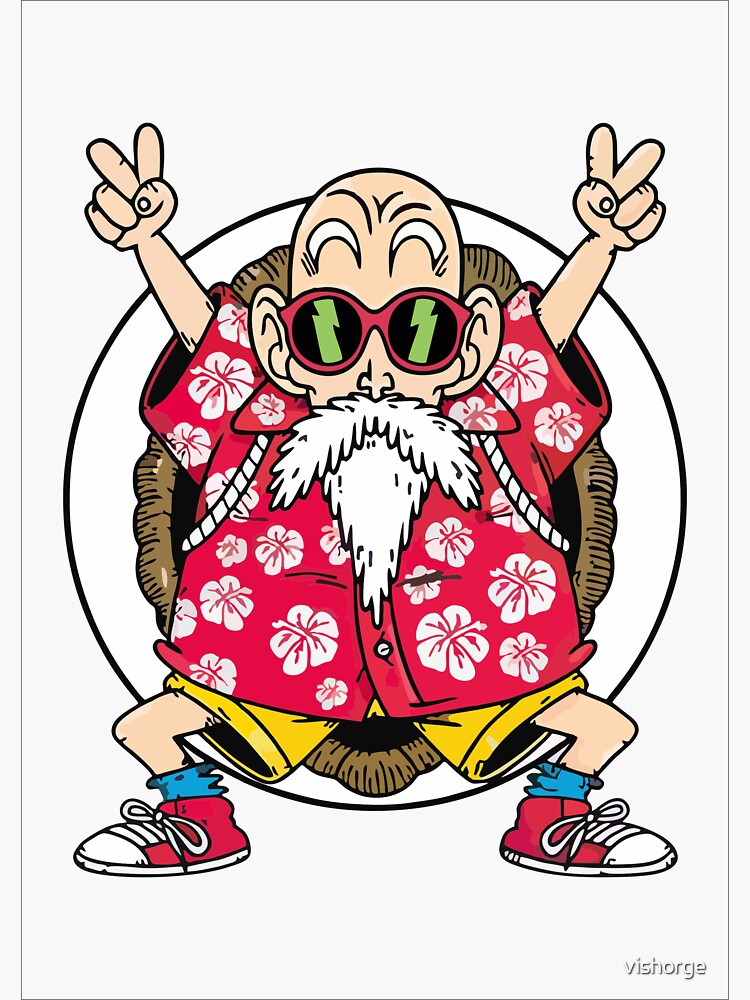 "Master Roshi" Sticker for Sale by vishorge | Redbubble