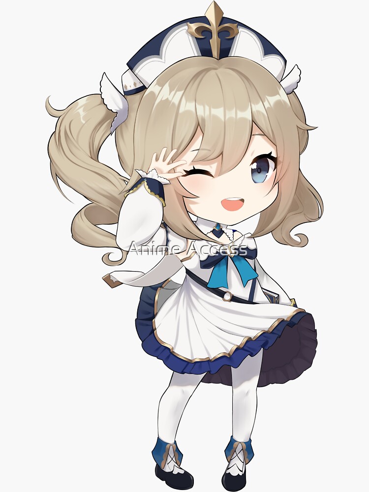 "Barbara The Shining Idol chibi Genshin Impact" Sticker by tyty123496 ...
