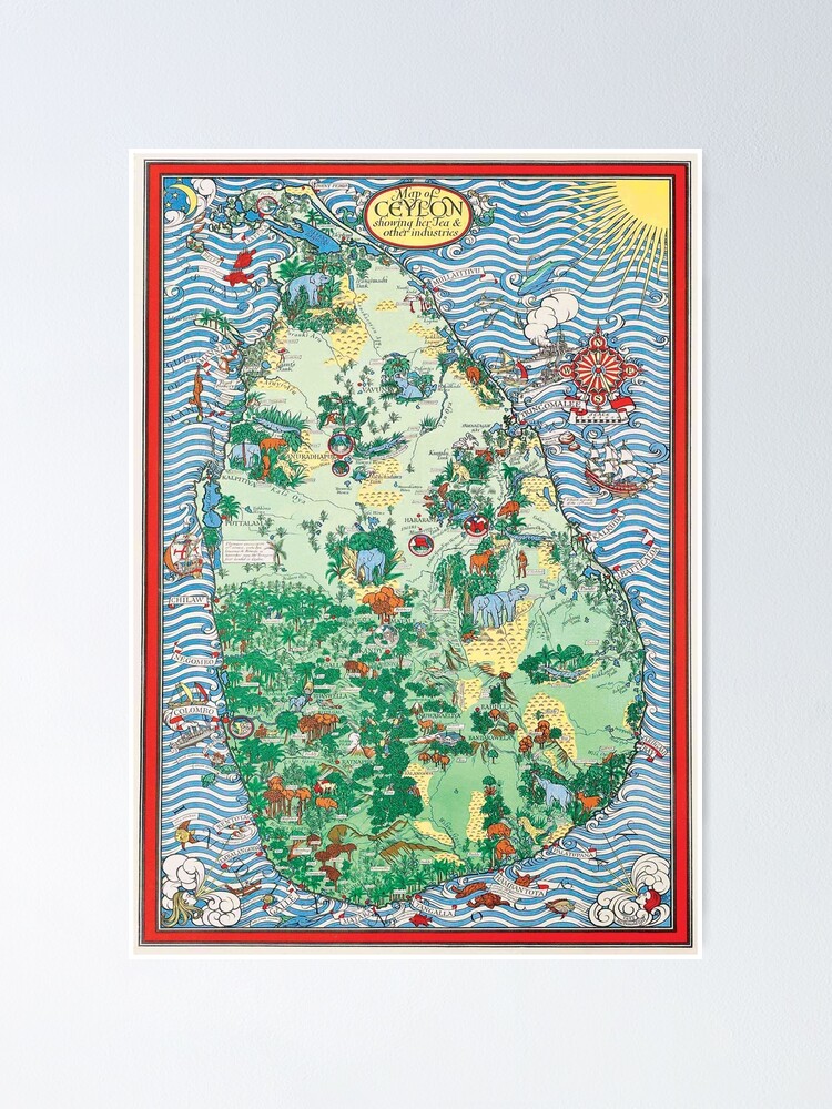 "Vintage Ceylon Tourism Poster" Poster by royal-tees | Redbubble