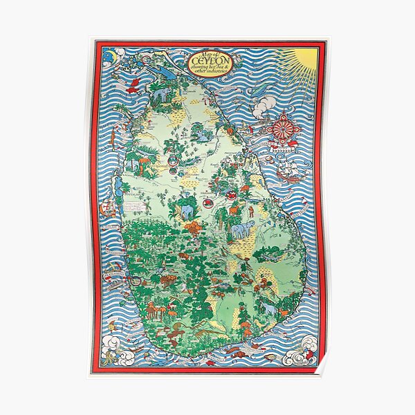 "Vintage Ceylon Tourism Poster" Poster by royal-tees | Redbubble