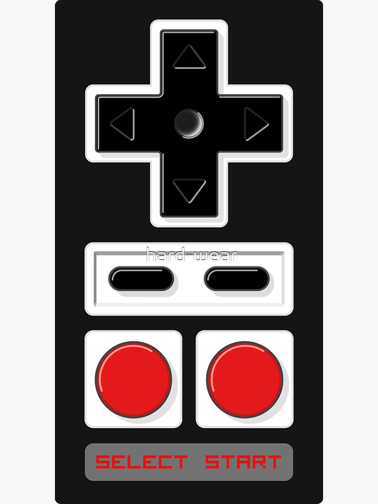 "Select Start - Controller" Sticker for Sale by hard-wear | Redbubble