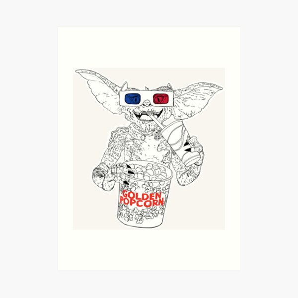 "Gremlins Popcorn Gremlin " Art Print for Sale by CekaTovi | Redbubble