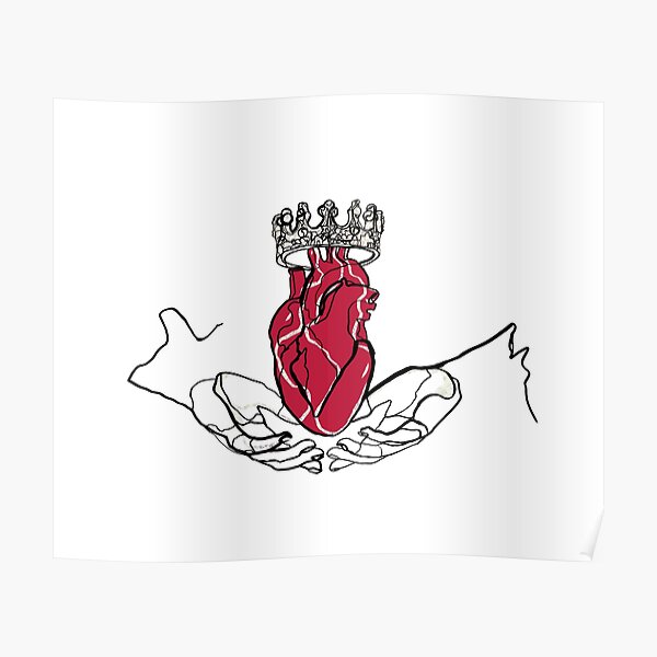 "Single Line - Claddagh" Poster by MaxencePierrard | Redbubble