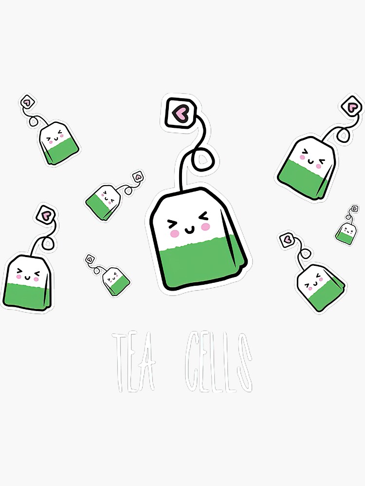 "green tea cute kawaii cute puns pun " Sticker for Sale by Frostingail ...