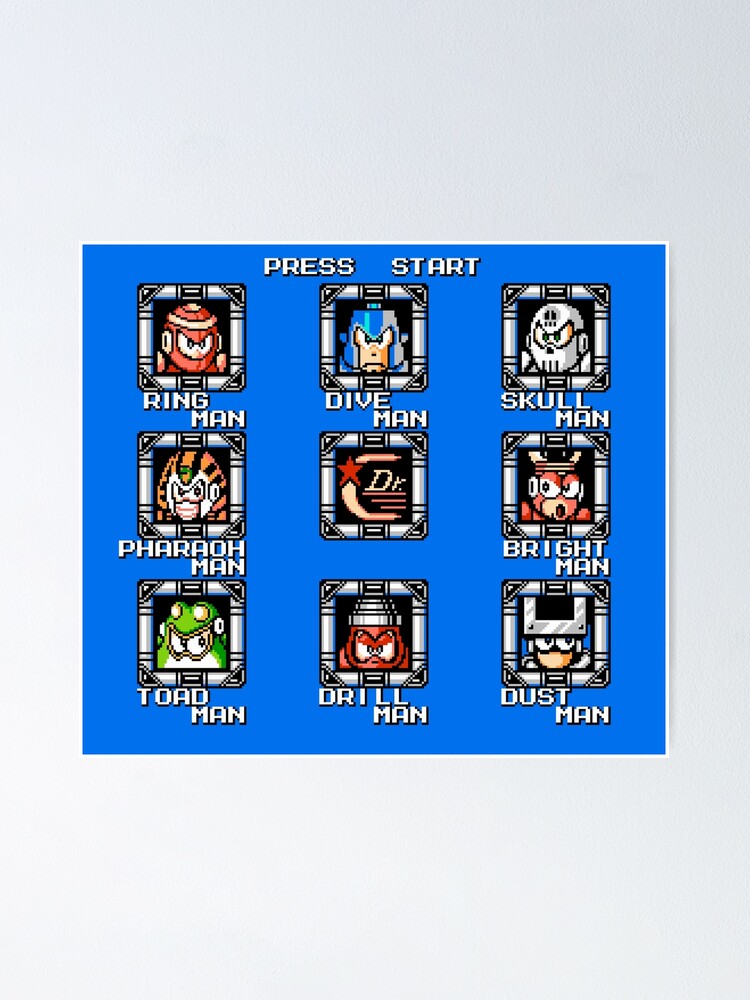 Póster «Selección de Megaman 4 etapas» de Tark-Abelard | Redbubble