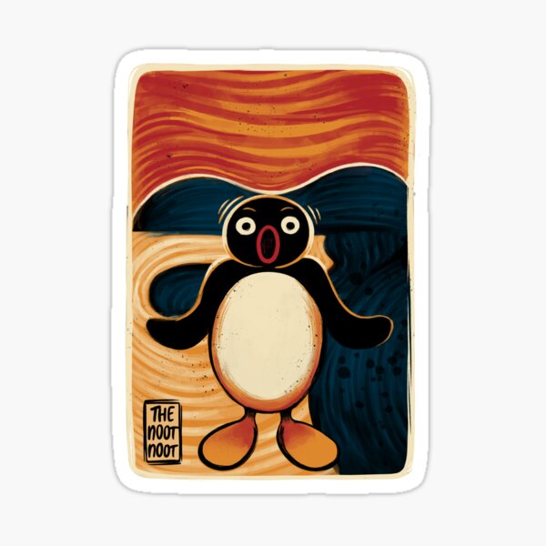 "Noot Noot Scream" Sticker by Pescapin | Redbubble