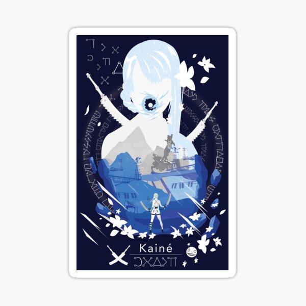 "Kainé negative space" Sticker for Sale by SwensonaDesigns | Redbubble
