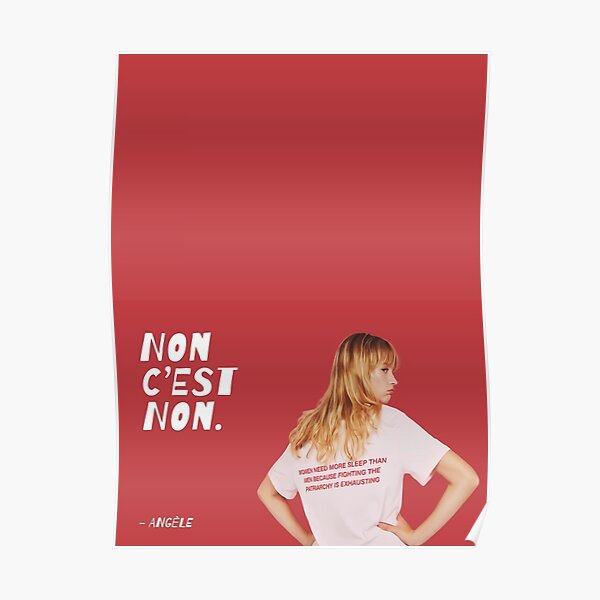 "Premium poster Angèle - Red" Poster for Sale by oscarcrosier | Redbubble