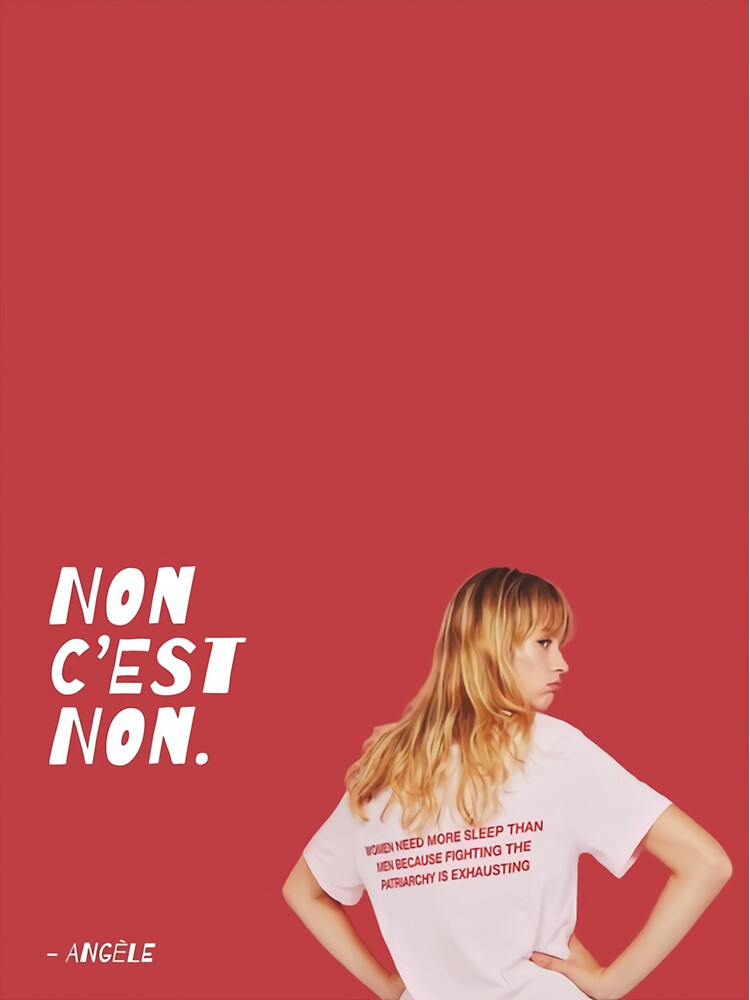 "Premium poster Angèle - Red" Sticker for Sale by oscarcrosier | Redbubble