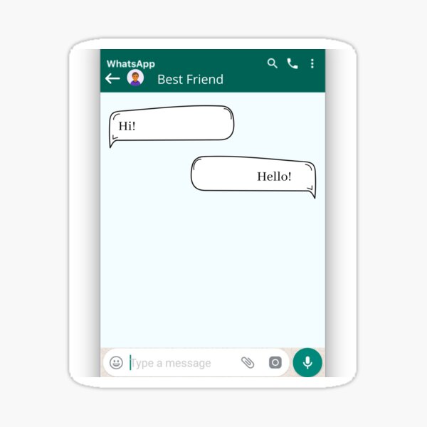 "Whatsapp chat box design " Sticker for Sale by Sakina110 | Redbubble