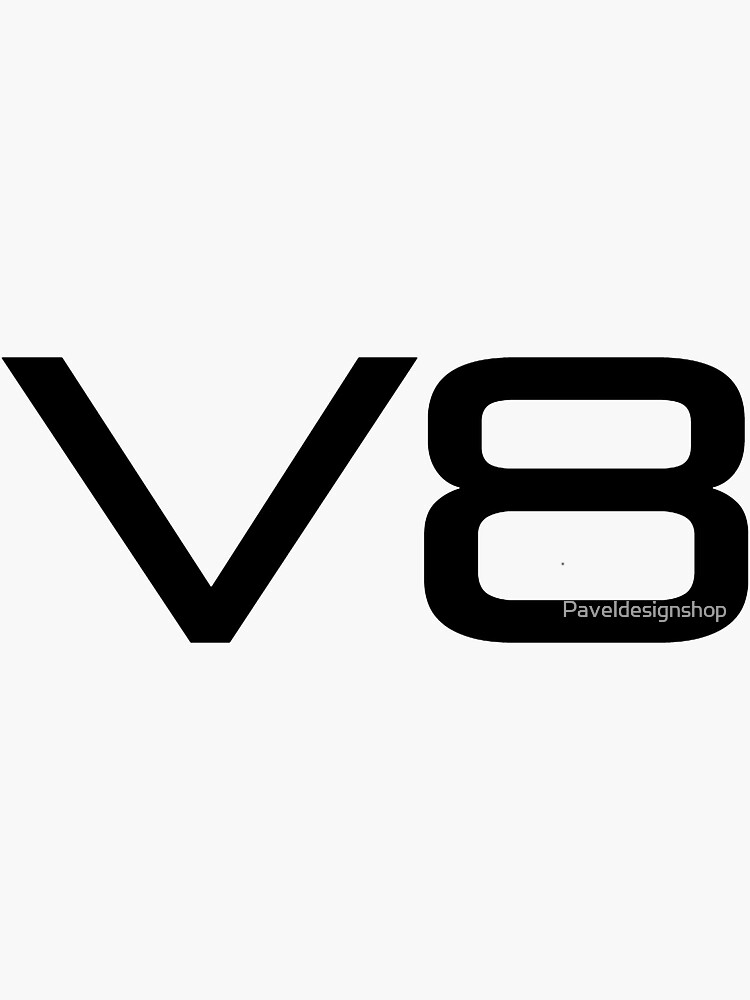 "V8" Sticker for Sale by Paveldesignshop | Redbubble
