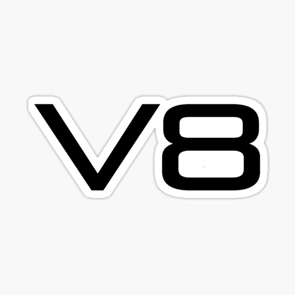 "V8" Sticker for Sale by Paveldesignshop | Redbubble