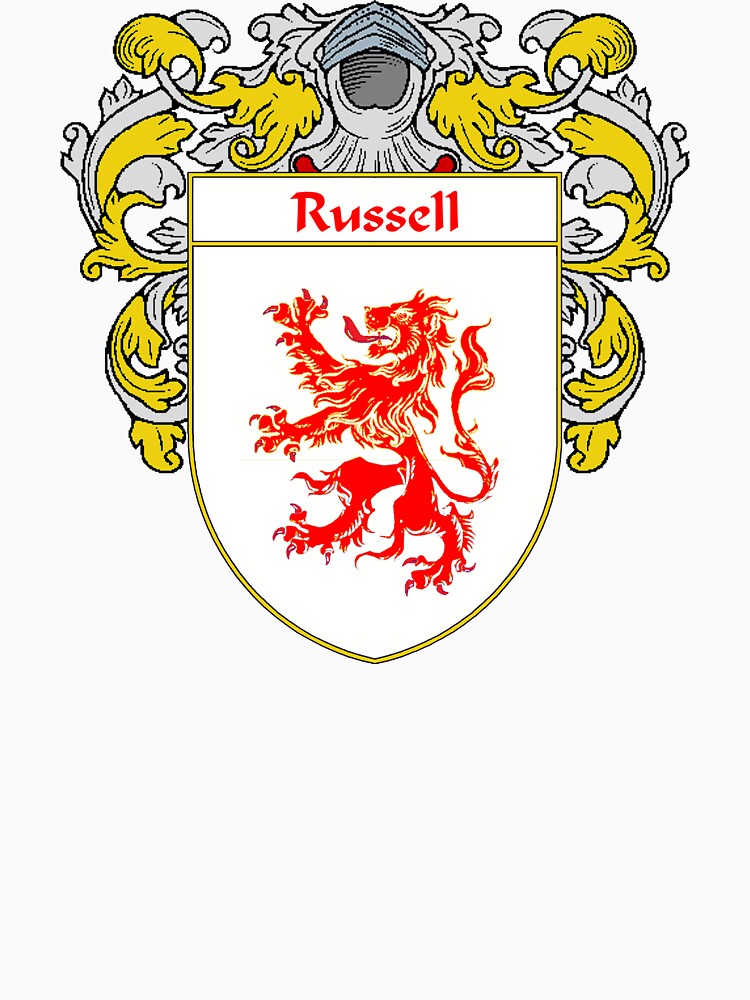 "Russell Coat of Arms / Russell Family Crest" T-shirt for Sale by ...