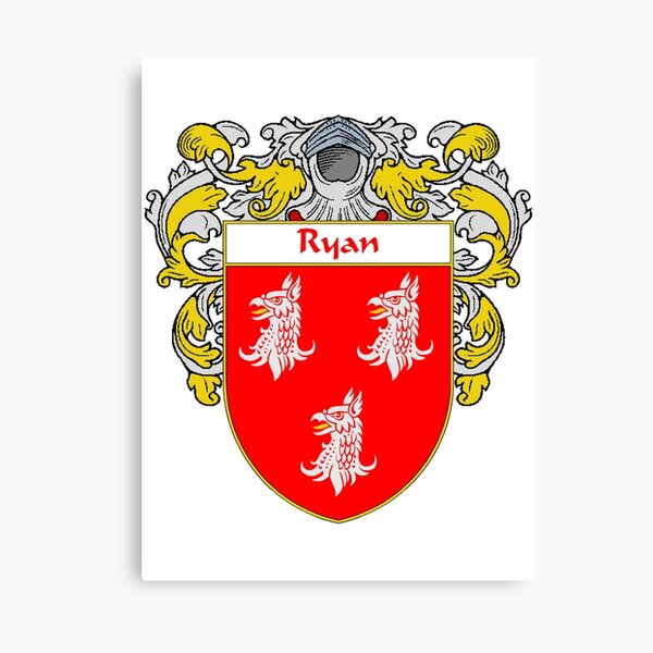 "Ryan Coat of Arms / Ryan Family Crest" Canvas Print by IrishArms ...