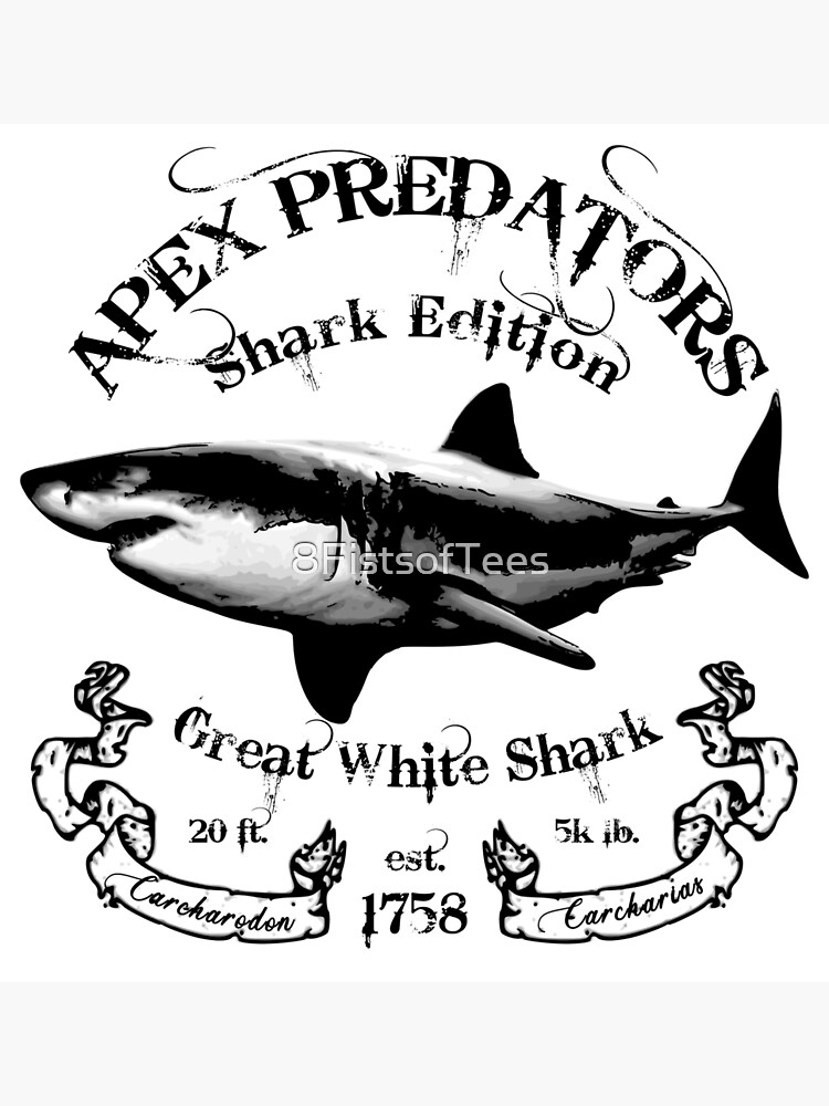 "Apex Predators - Shark Edition - Great White Shark" Poster by ...