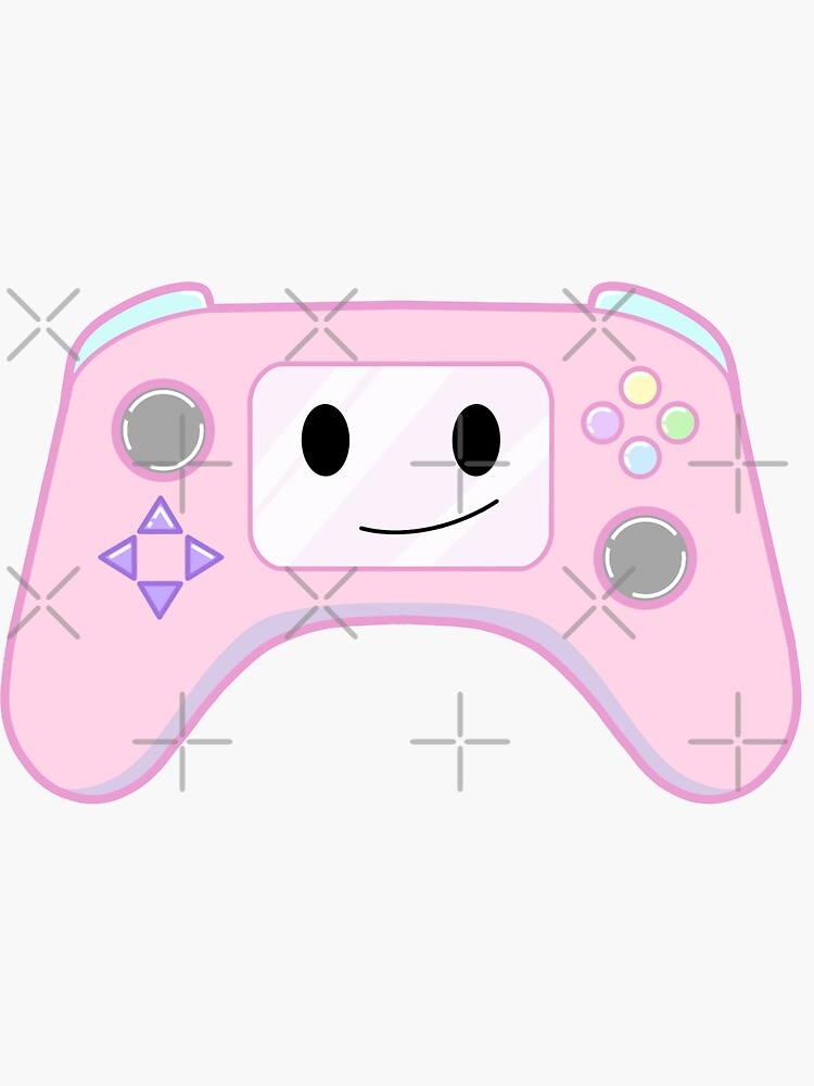 "Cute Controller Pastel Pink" Sticker by JustImagined | Redbubble