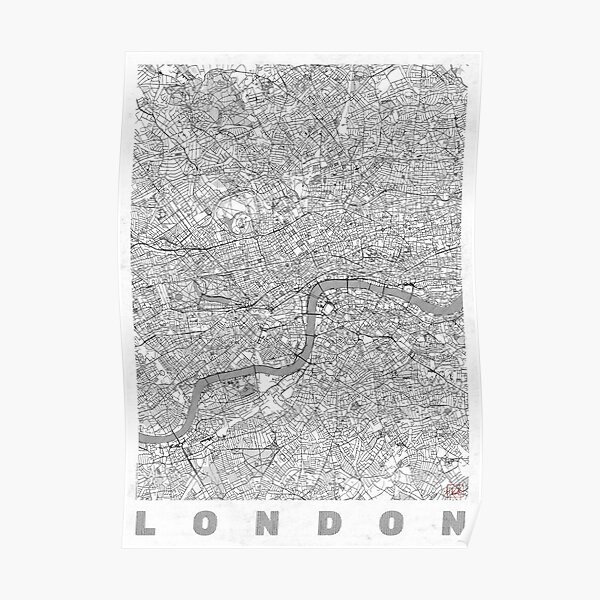 "London Map Line" Poster by HubertRoguski | Redbubble