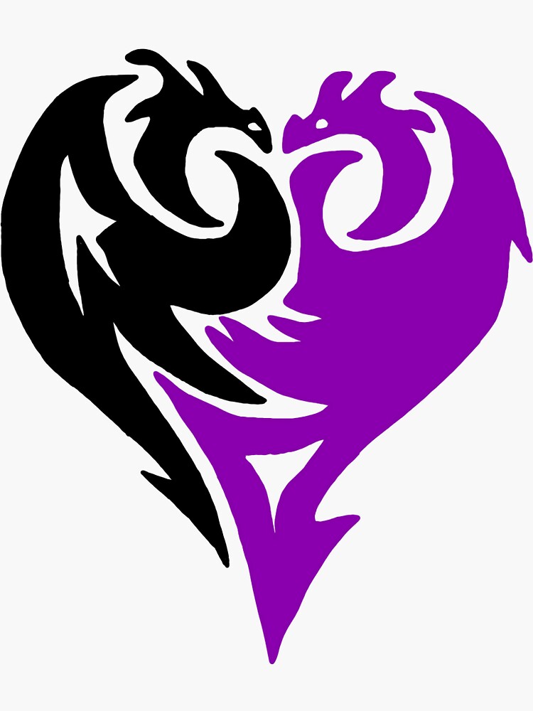 "Descendants Mal dragon heart" Sticker for Sale by made-by-mariann ...