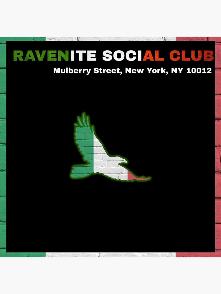 "Ravenite Social Club, Mulberry Street NYC" Sticker for Sale by ...