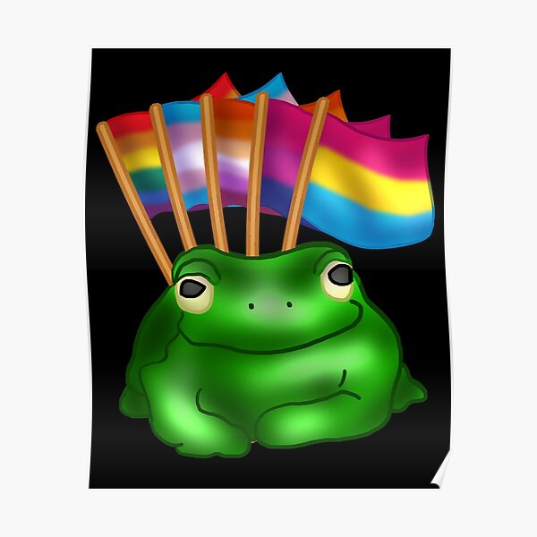 "LGBTQ Pride Flag Frog" Poster for Sale by You-Are-Valid | Redbubble