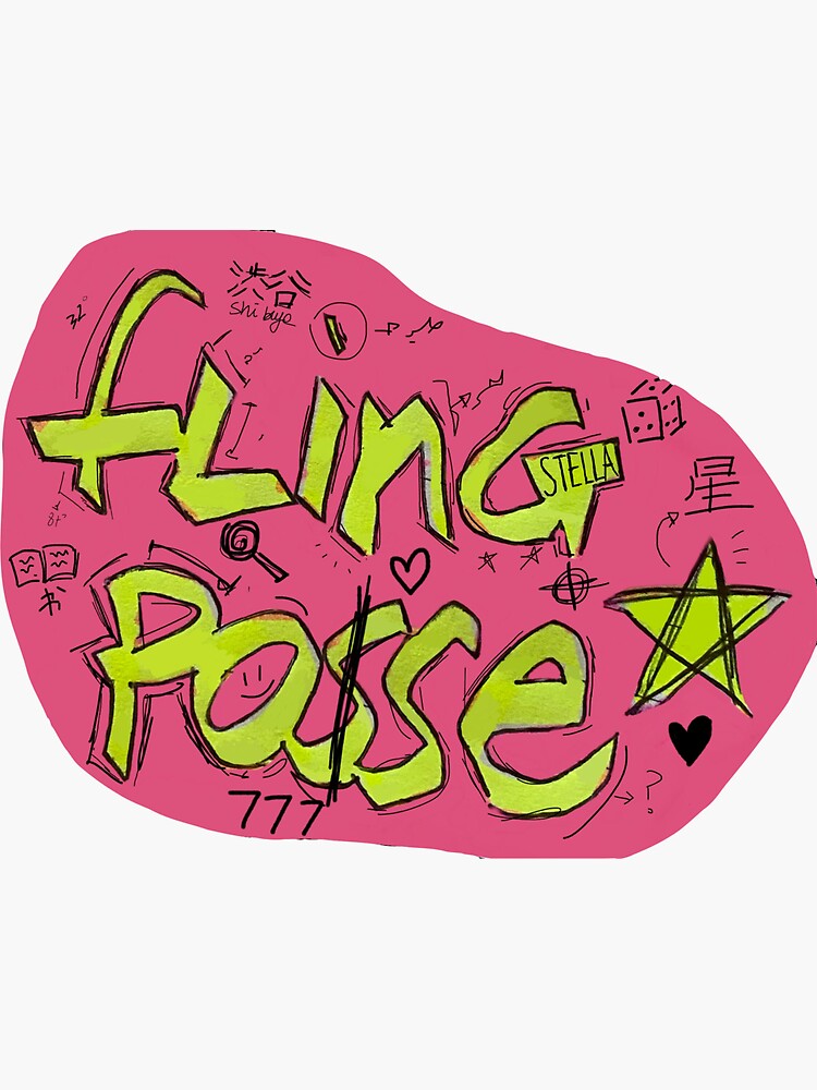 "fling posse logo sketch" Sticker for Sale by simping4chuuya | Redbubble