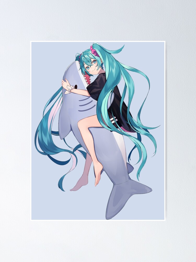 "Miku Cute Shark Edition" Poster for Sale by JessyBlout | Redbubble