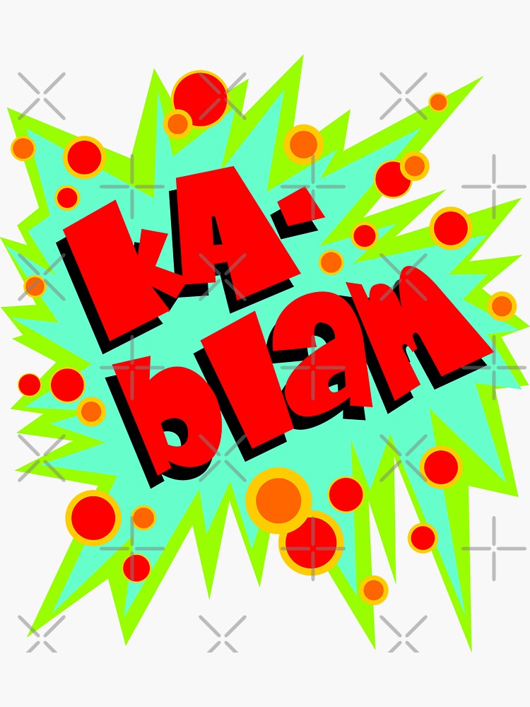 "KA-Blam" Sticker by sandpiperstudio | Redbubble