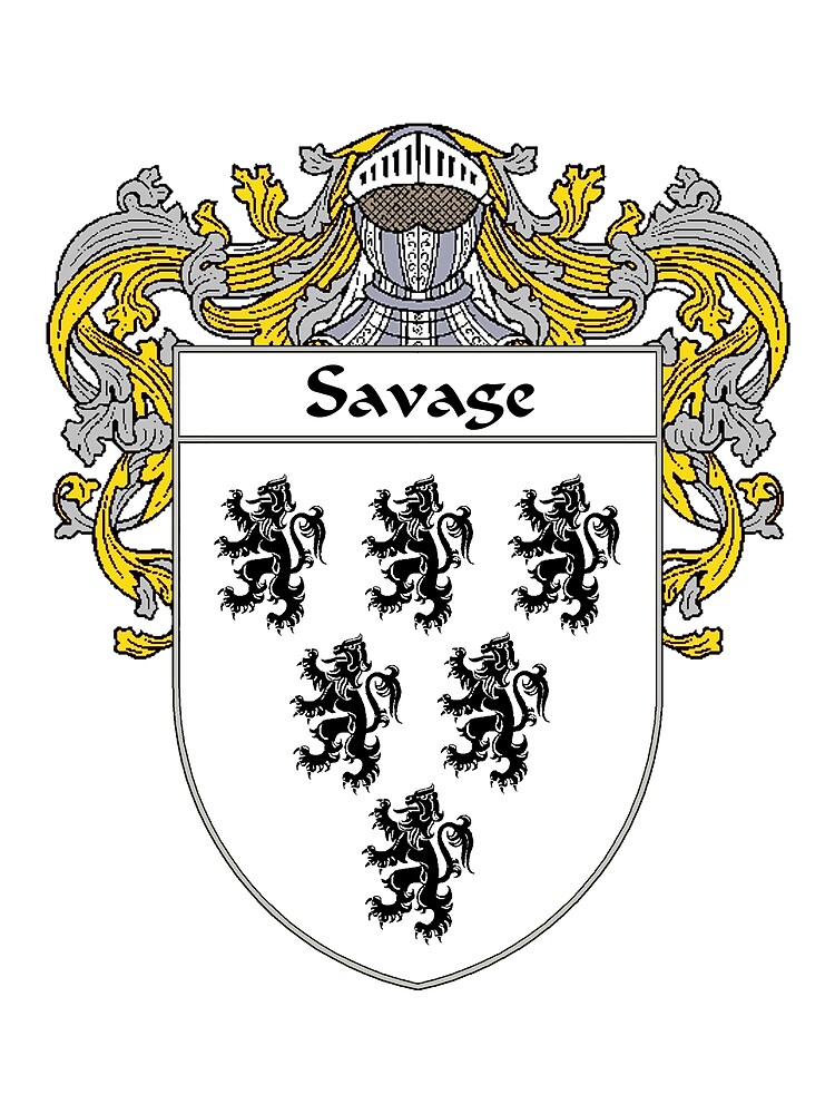 "Savage Coat of Arms / Savage Family Crest" Framed Art Print for Sale ...